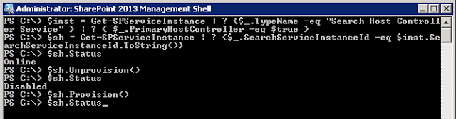 SharePoint Experience: Search Host Controller Service in "Starting" state